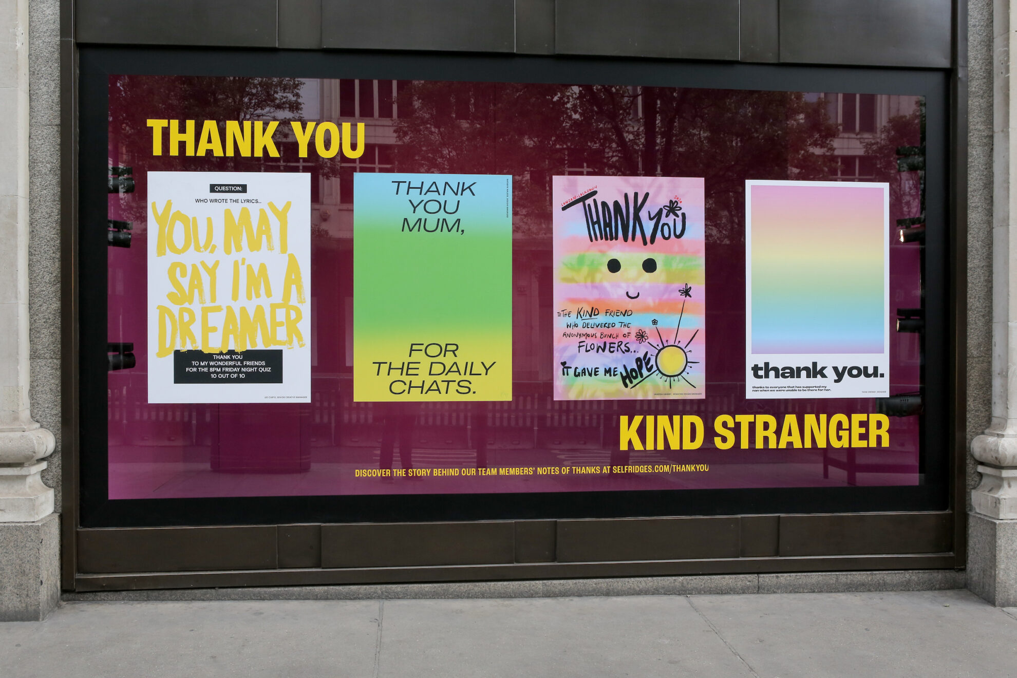 SELFRIDGES LONDON UNVEILS NEW THANK YOU TRIBUTE WINDOW DISPLAY ...